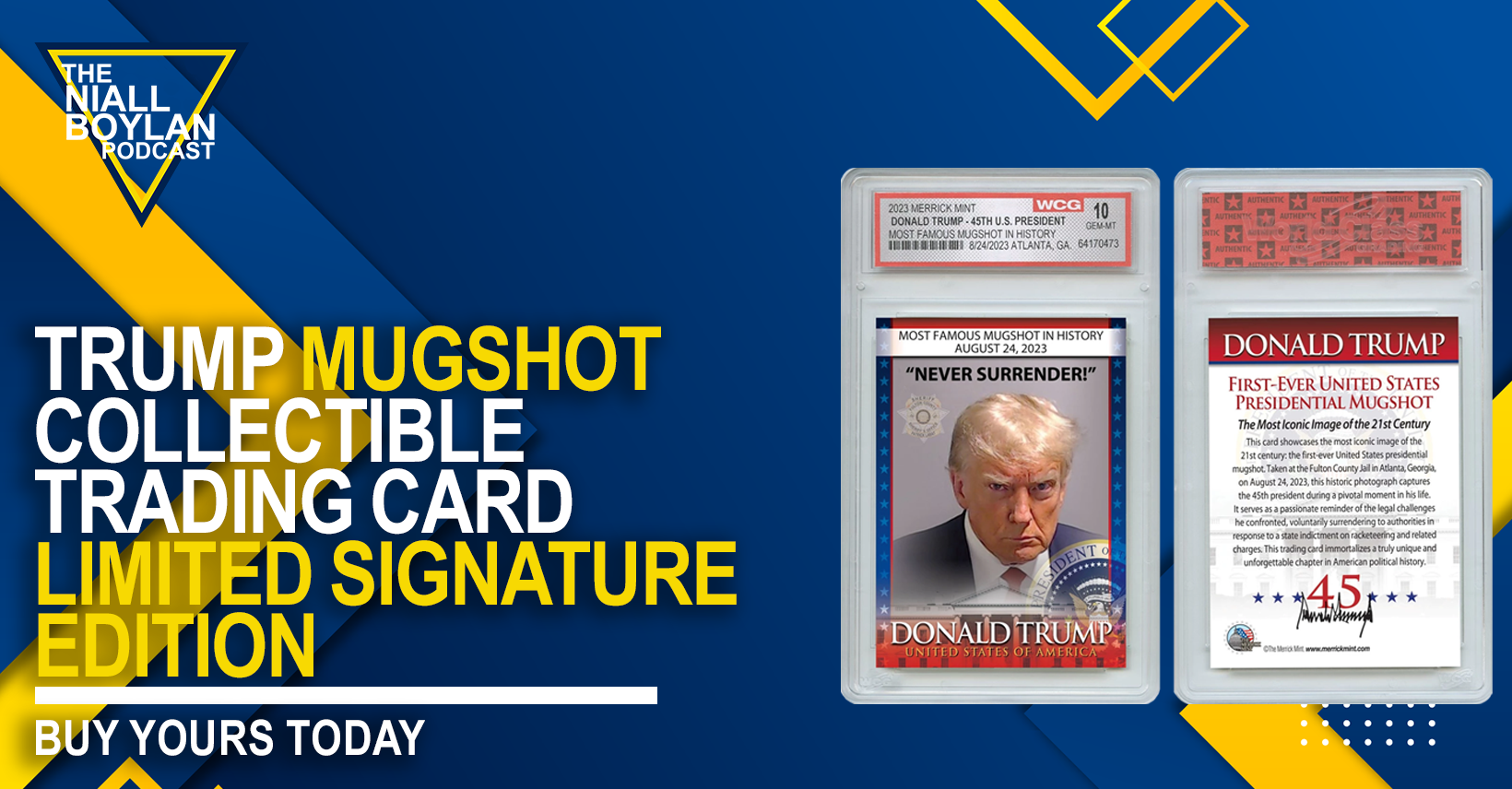 Trump Mugshot Collectible Trading Card – Limited Signature Edition ...